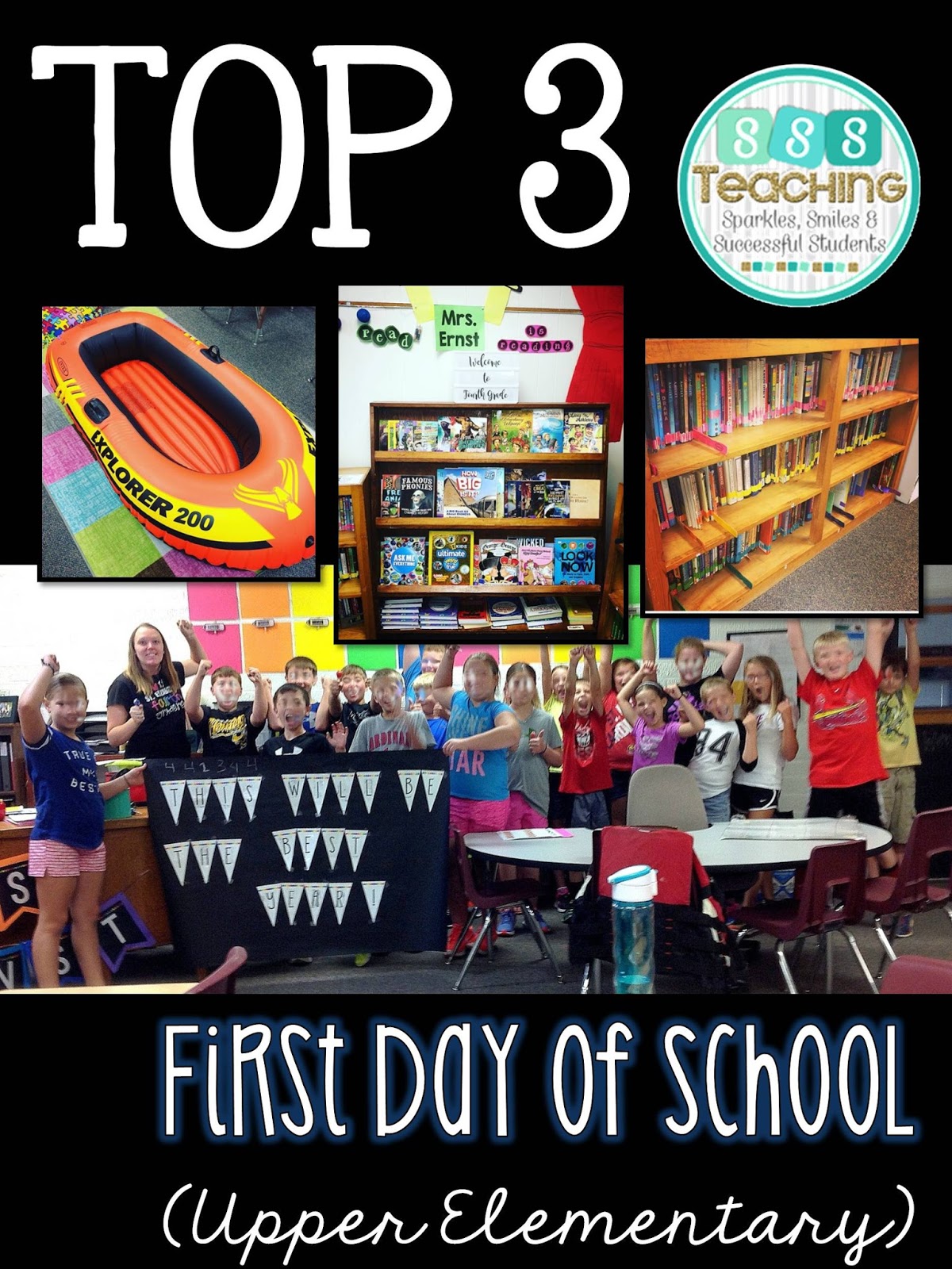 Top 3 - A First Day of School Post for Upper Elementary - SSSTeaching