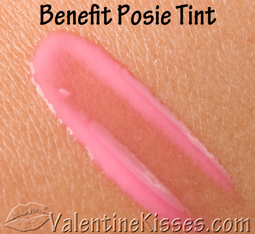 Valentine Kisses: Benefit Posie Tint: swatches, pics, info, review