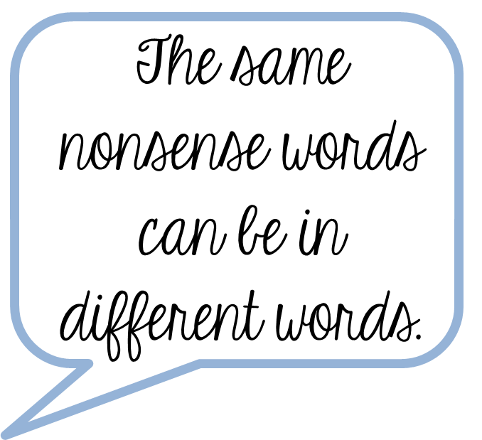 Helping to Make Nonsense Words "Real" | Adventures in Literacy Land