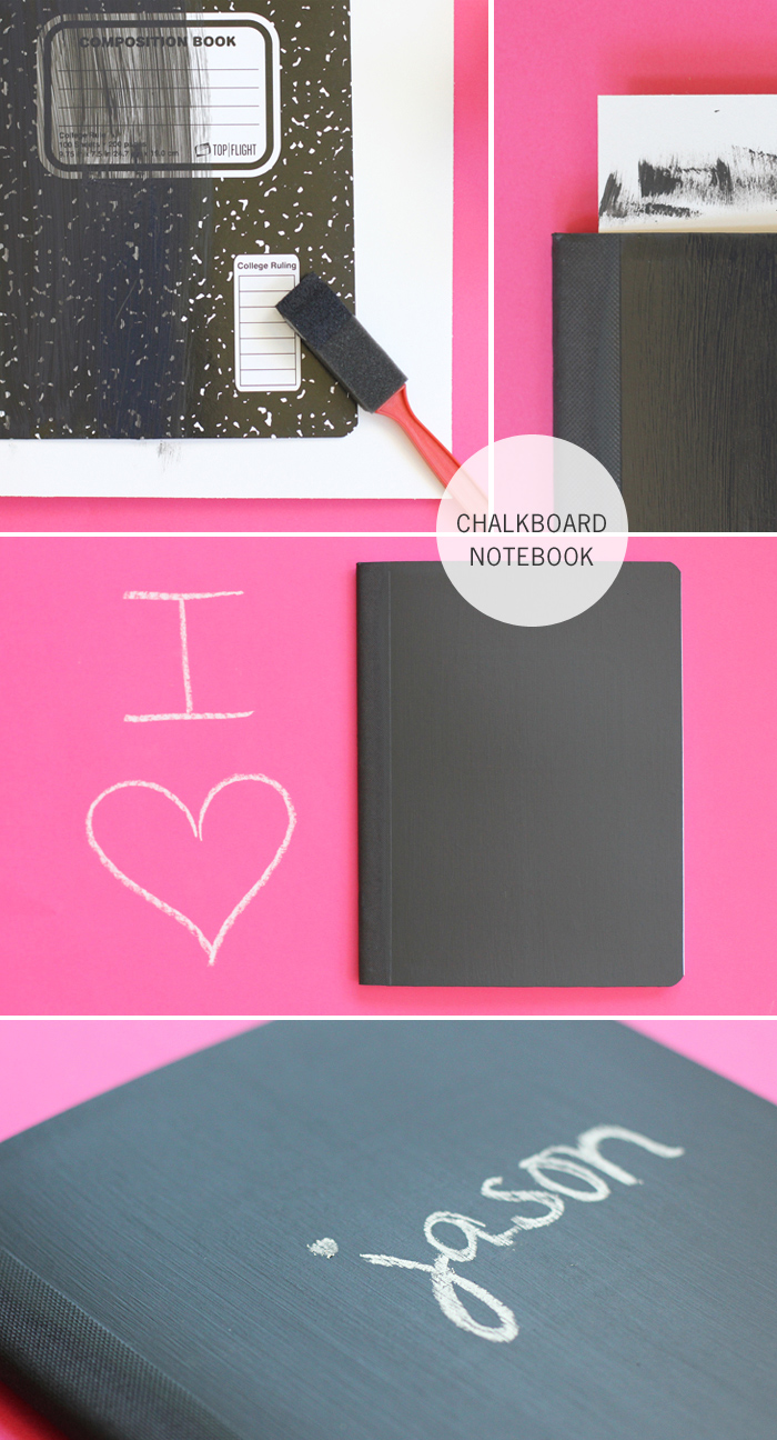 The Dainty Zebra's Diaries: DIY "Back to School" Chalkboard Notebook