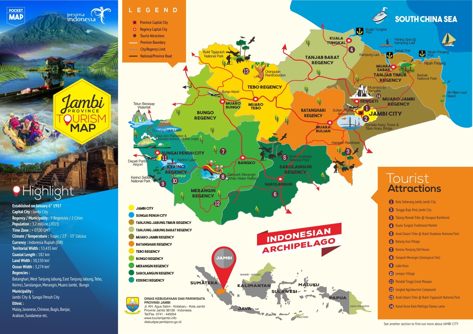 Peta Pariwisata Provinsi Jambi