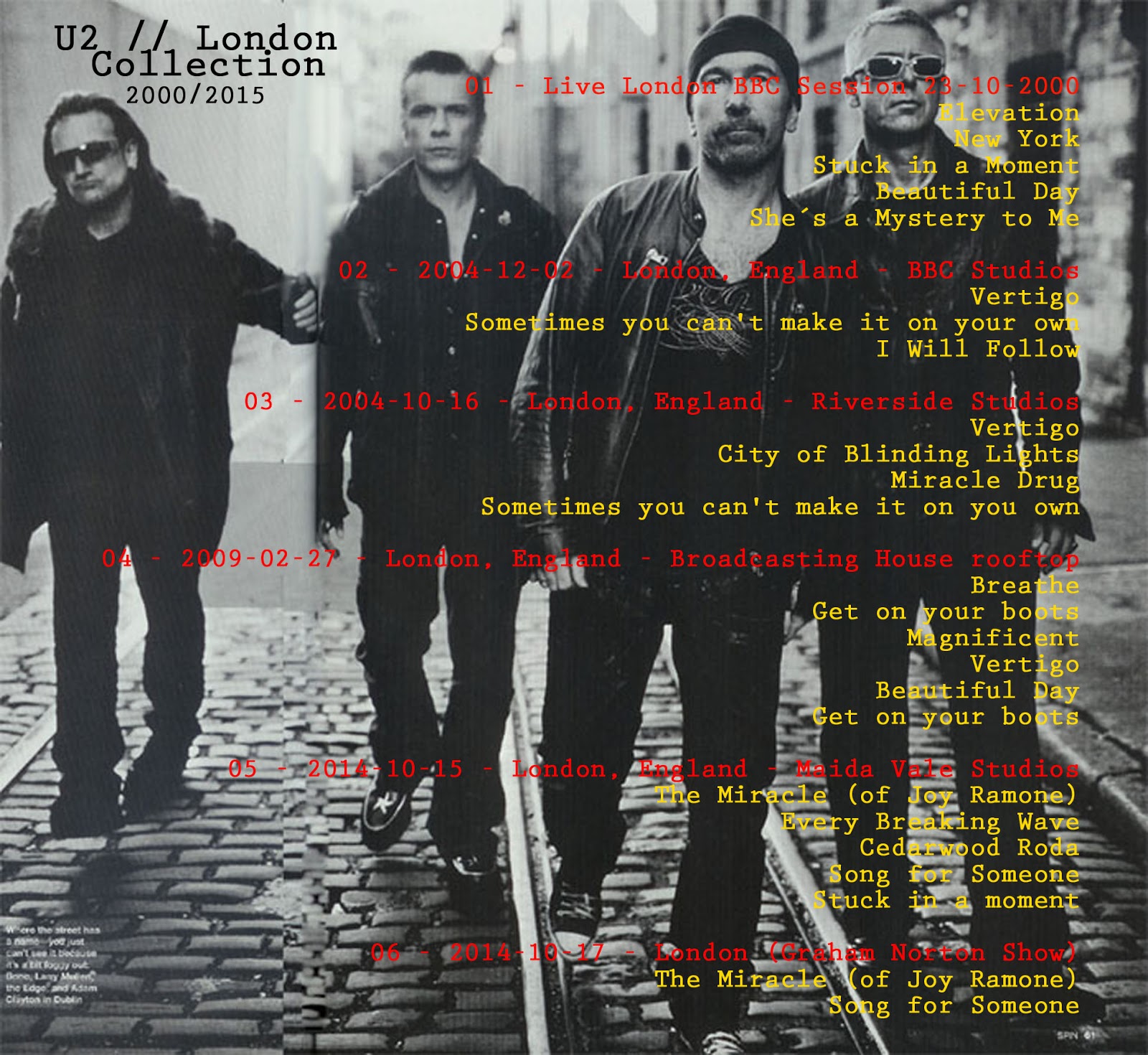 U2 Bootlegs & Rarities: U2 London Collection 2000-2015