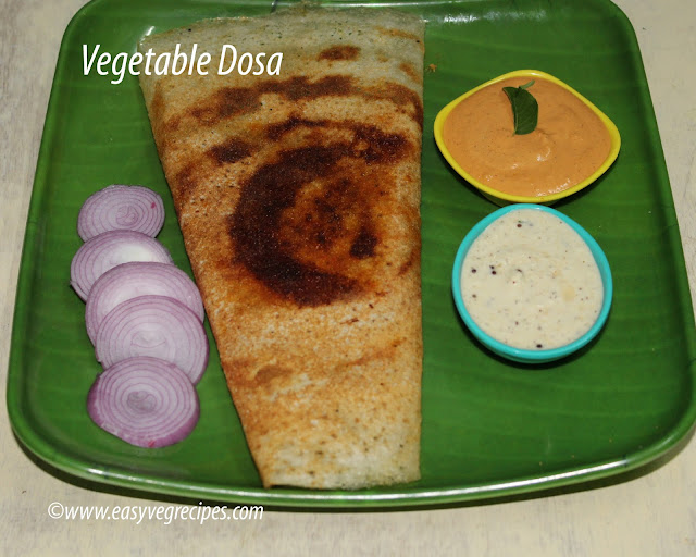 Vegetable Dosa Recipe -- How to make Vegetable Dosa - E.A.T. easyvegrecipes