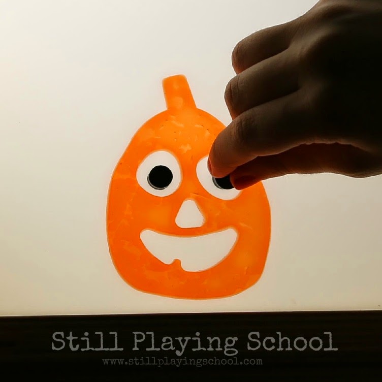 Halloween Shapes on the Light Table | Still Playing School
