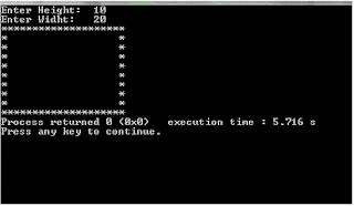 C++ program to print a hollow square shape using for loops, if else and ...