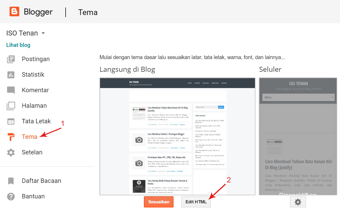 Cara Membuat Tulisan Rata Kanan Kiri Di Blog (Justify) - ISO Tenan