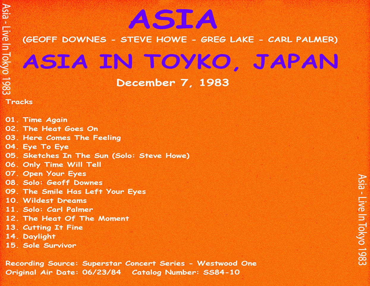 High Quality Bootlegs: Asia - Live In Tokyo 1983