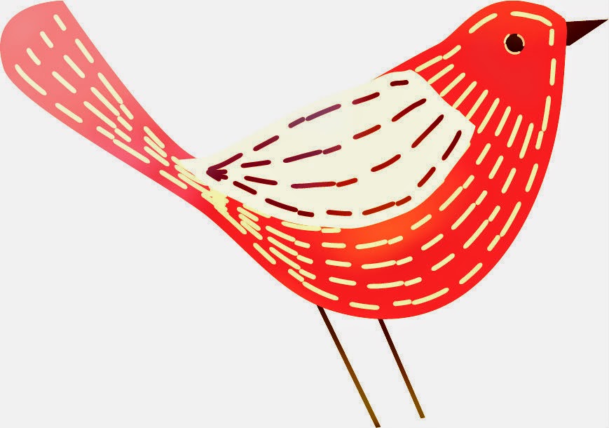 Pepper and Roo Freebies: Free Red Bird Art