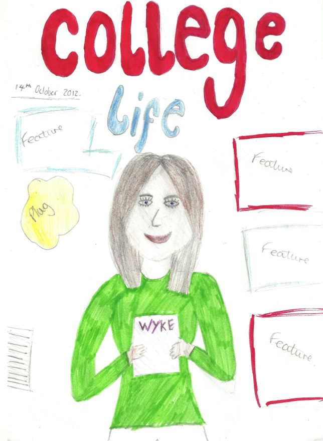 AS Media project: Hand Drawn Rough Draft Of My Front Cover