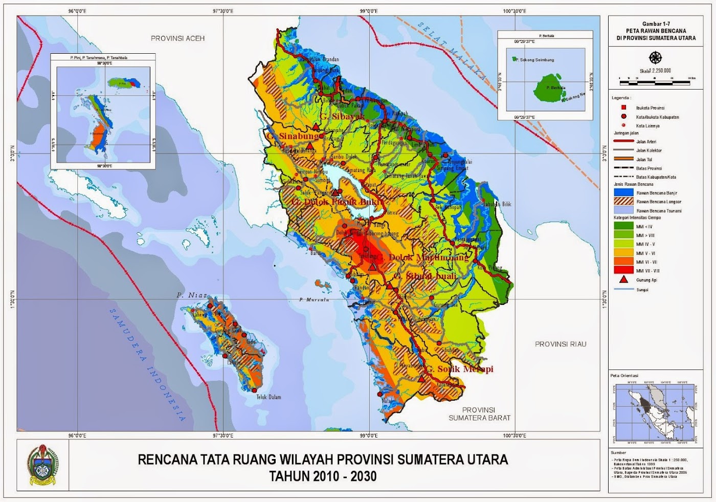 Peta Administrasi Provinsi Sumatera Utara