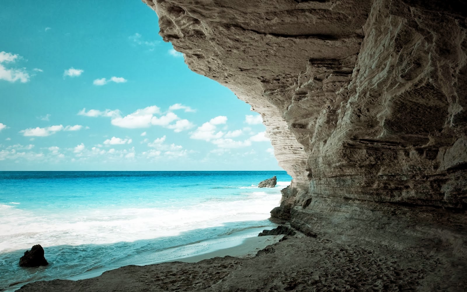 Rotsen op het strand | HD Wallpapers