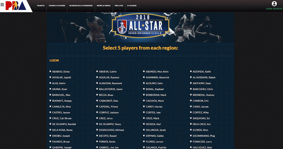 2018 PBA All Star Game - Vote Now! ~ Board Crasher PH