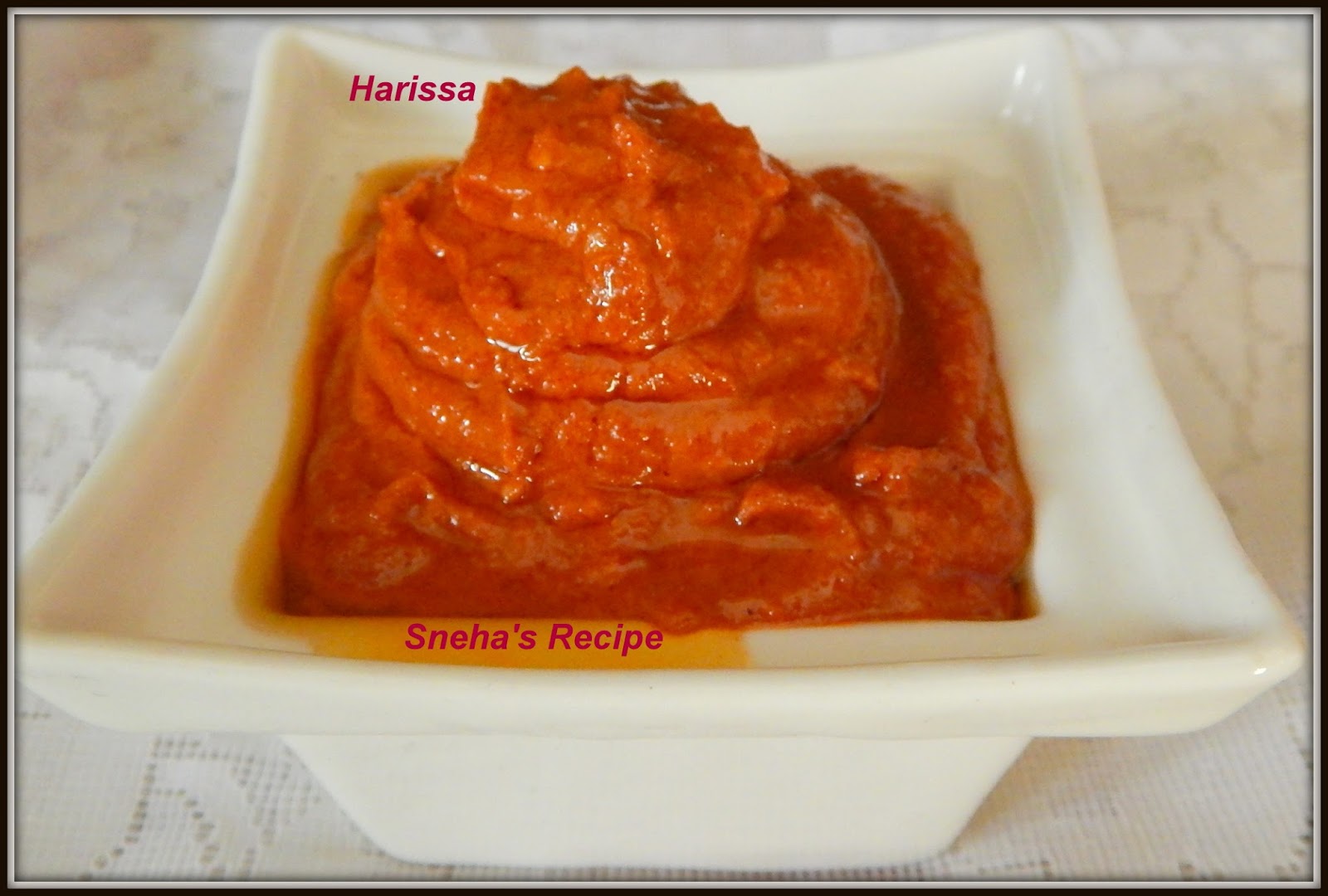 Harissa Paste - Tunisia - Sneha's Recipe