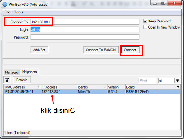 Memulai Login Mikrotik - Cara Seting ONT