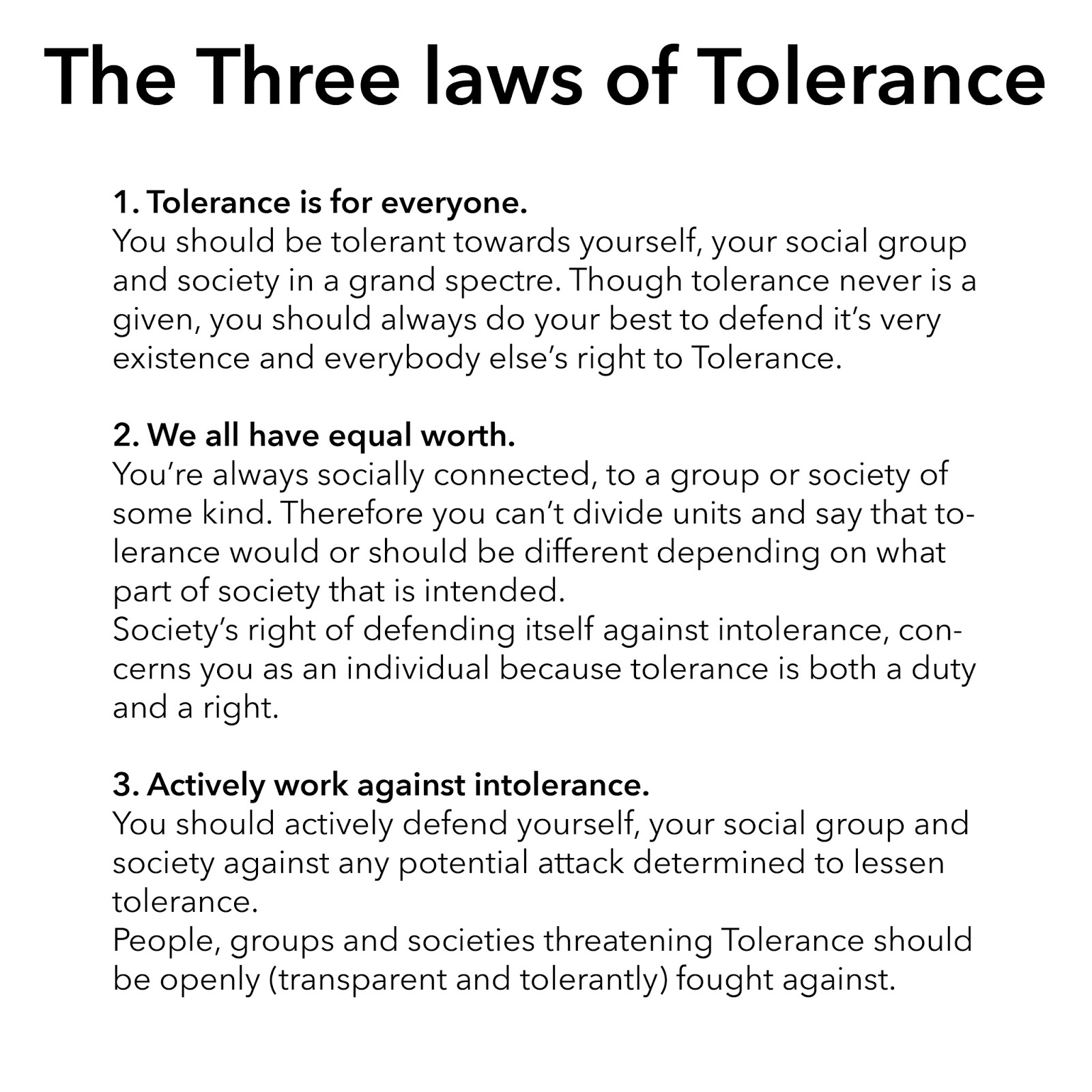 Upp flyga orden...: Är du tolerant?