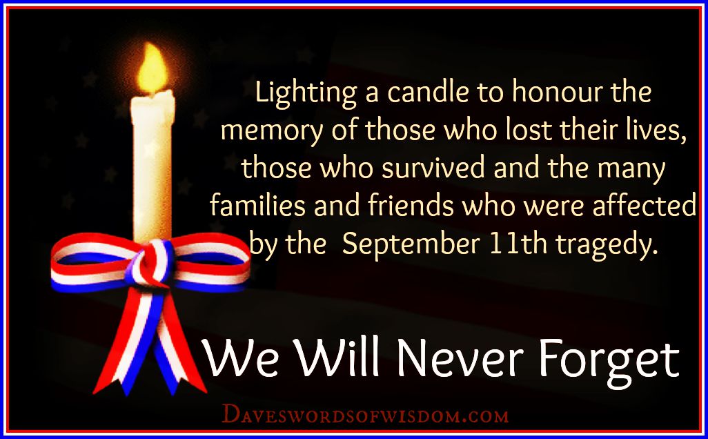 Daveswordsofwisdom.com: Lighting A Candle for 9-11