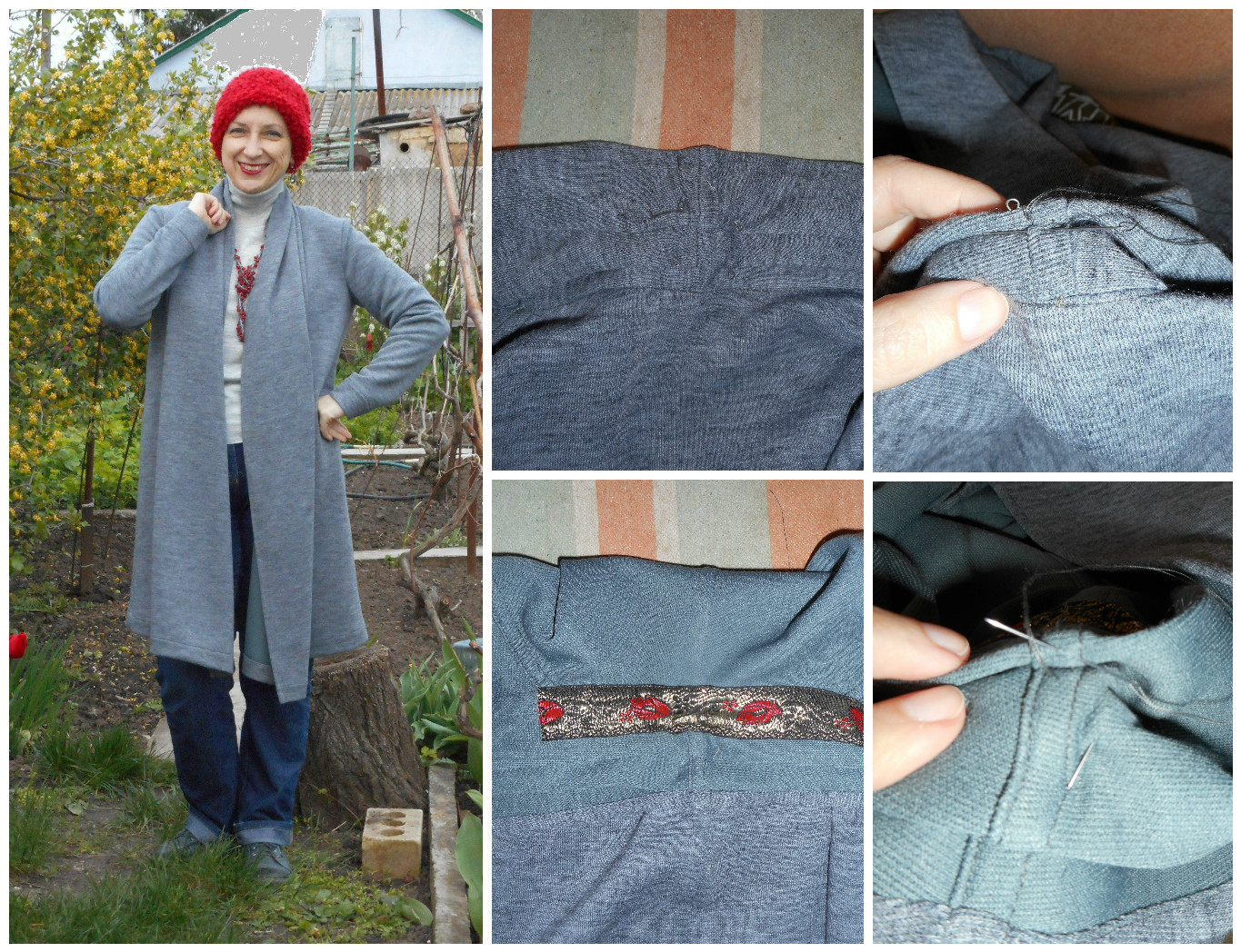 Witty, Pretty & Handy: One Unfastened Jacket for Two Grey Hues