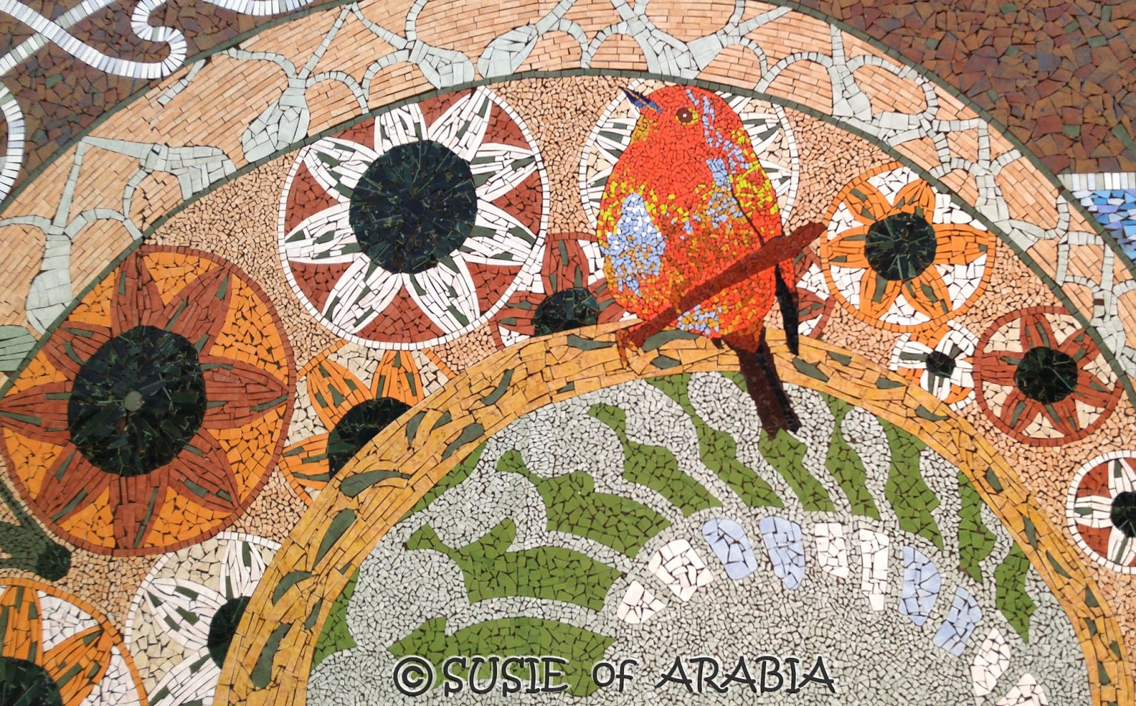Jeddah Daily Photo: Our World: Jeddah Birds Wall Mosaic