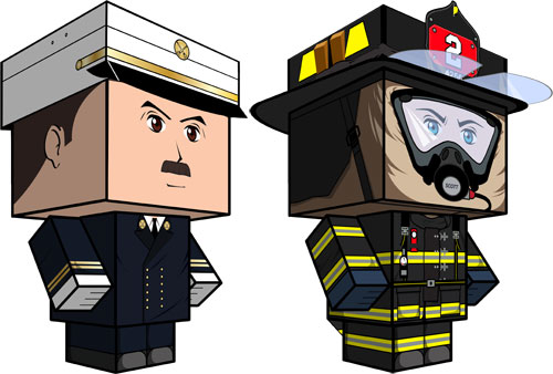Cubee FDNY Firefighter Papercraft | Papercraft Paradise | PaperCrafts ...