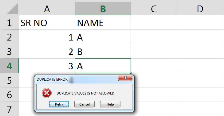 Ms Excel में डुप्लीकेट एंट्री को कैसे रोके Duplicate Entry In Excel In Hindi