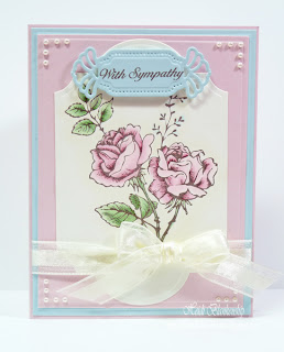 Embellished Dreams: With Sympathy Pink Roses Card