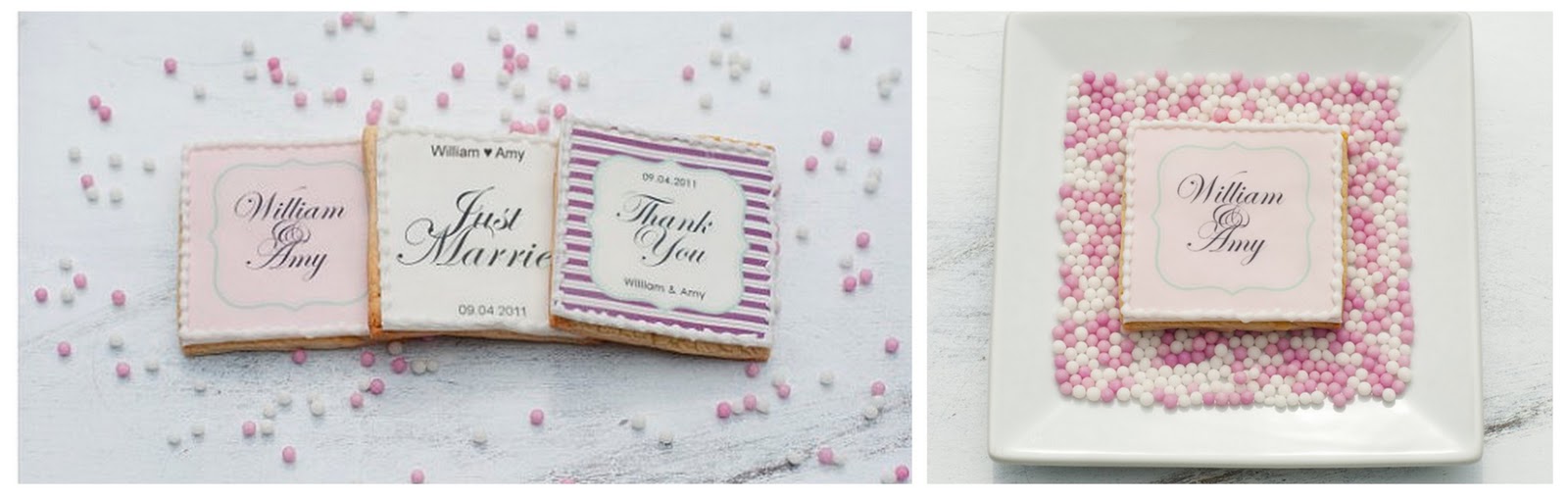 Edible Wedding Place Cards & Cakes