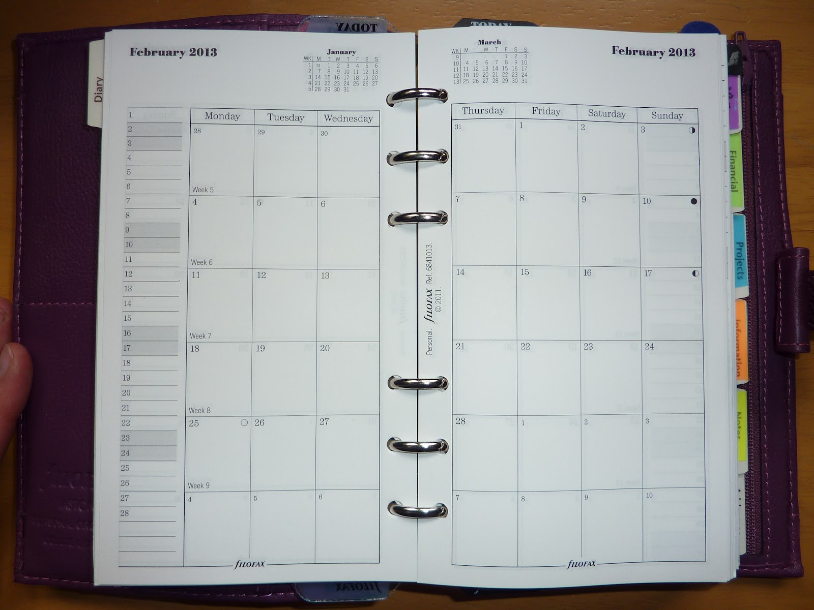 Philofaxy: Spliceable Filofax Month on Two Pages