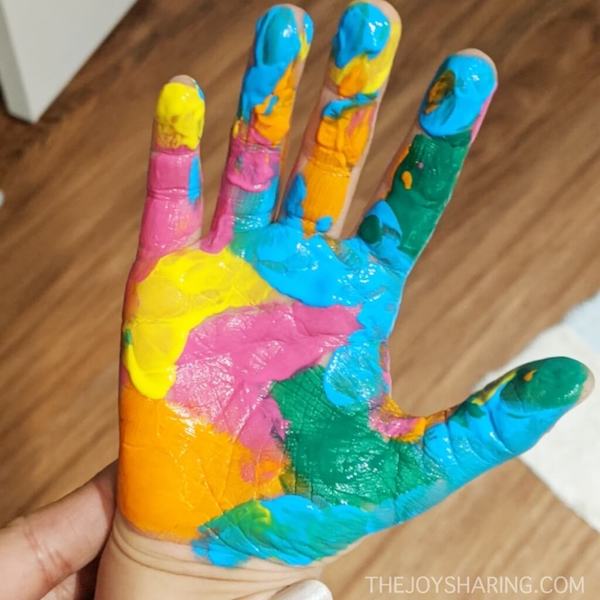 Colorful Handprint Holi Card - The Joy of Sharing