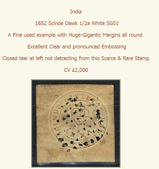 GANDHI STAMPS CLUB: Scinde Dawk stamps