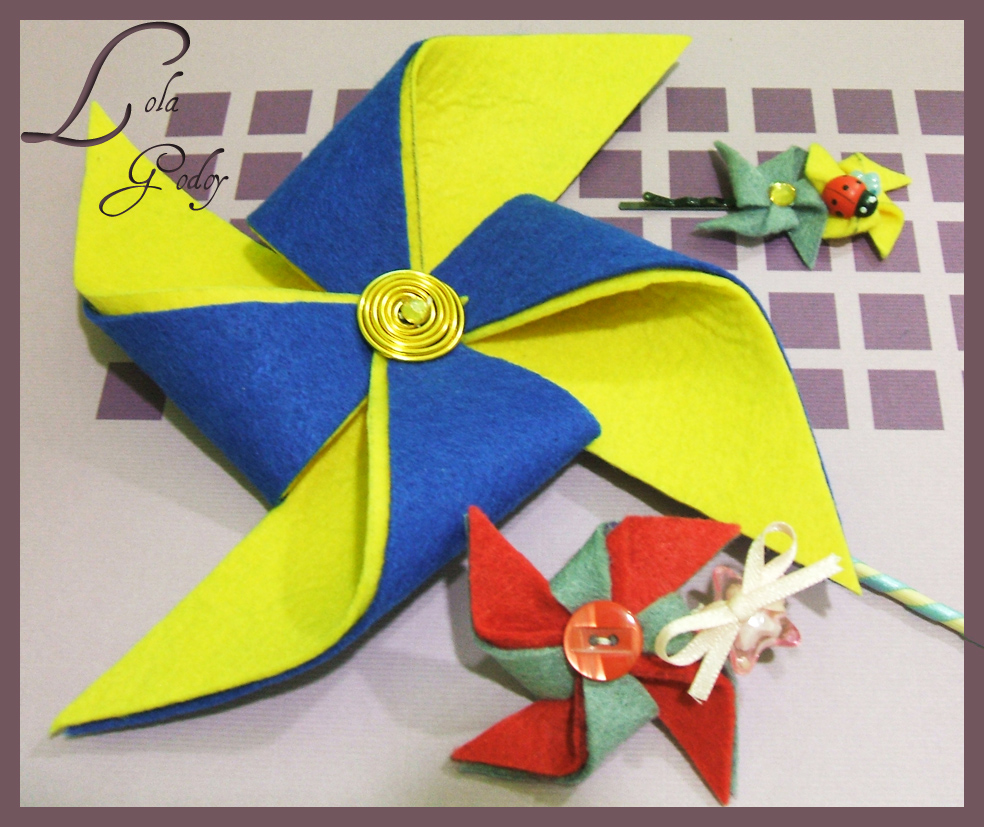 REDECORATE CON LOLA GODOY: MOLINOS DE FIELTRO PARA DECORAR, GIRANDOLA ...