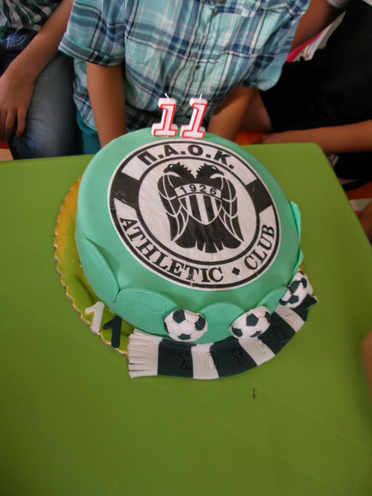 Sweet cookies 4 you: Τούρτα Γενεθλίων ΠΑΟΚ(Soccer Birthday Cake)