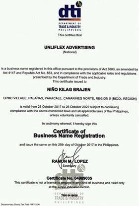 UnliFlex MVP: Unliflex Advertising DTI Permit