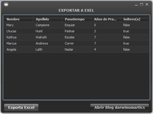 Exportar JTable a excel en Java + Código - Tecnologia