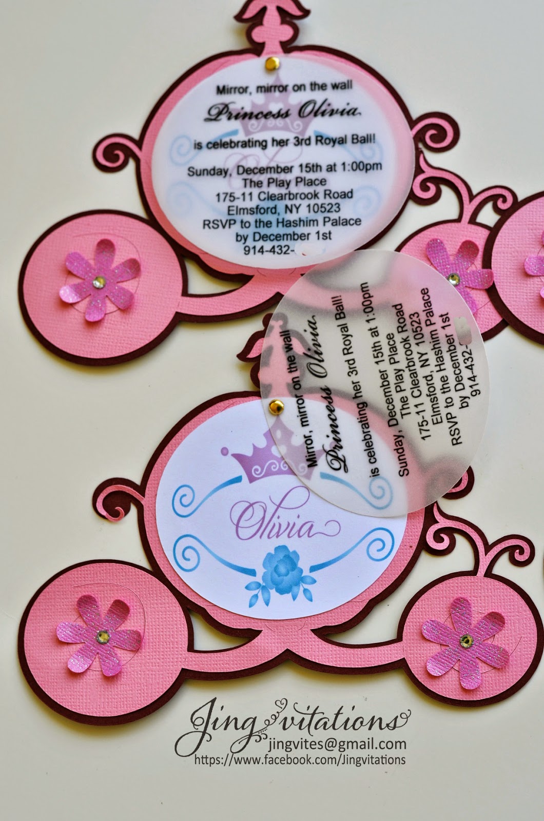 Personalized Princess Printables Invitations