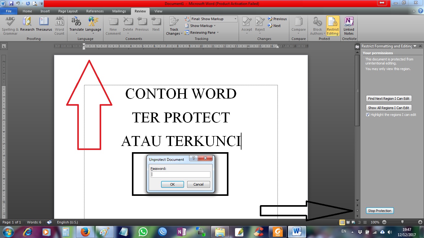 PROTECT DOKUMEN WORD AGAR TIDAK BISA DI EDIT - BUJUNG BURING