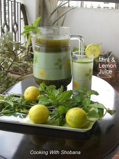 Cooking With Shobana : MINT & LEMON JUICE