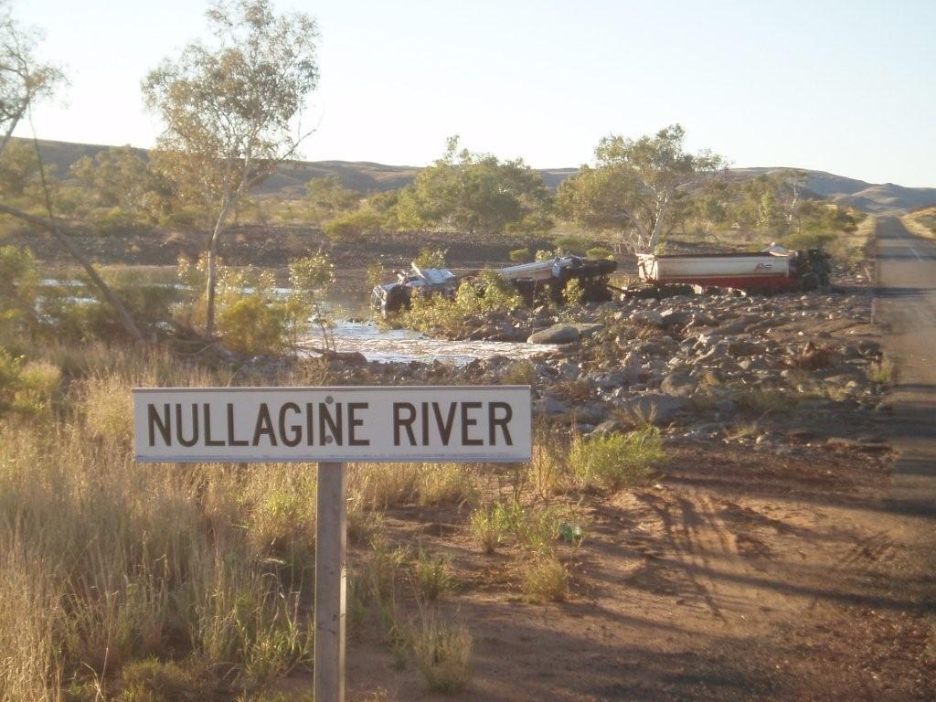 Industry Mayhem: Trucks into Nullagine River