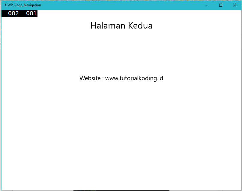 Windows 10 Universal App : Navigasi Halaman - Tutorial Koding