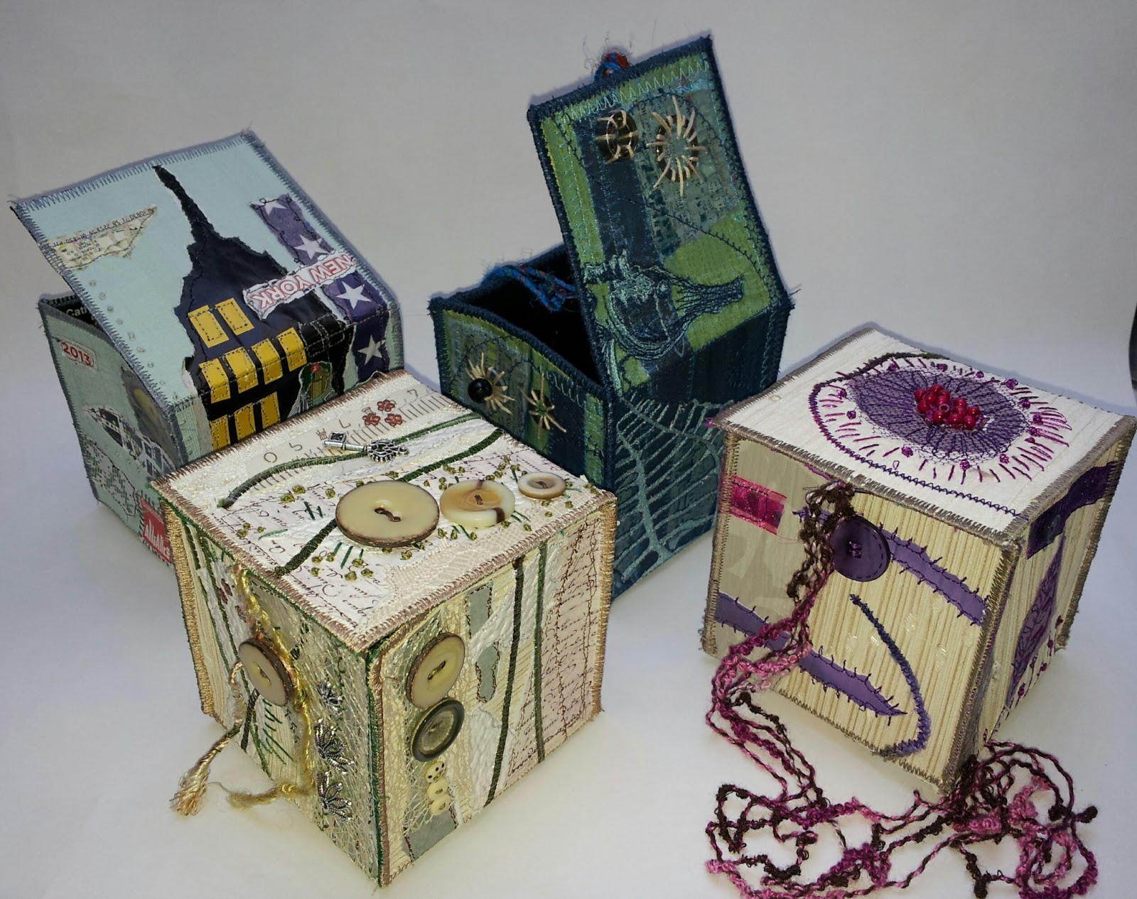 H-anne-Made: Stitched collage boxes workshop