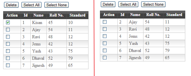 Purvi's Blog: How to Delete Rows in Gridview using Checkbox on Asp.Net Purvi's Blog: How to Delete Rows in Gridview using Checkbox on Asp.Net