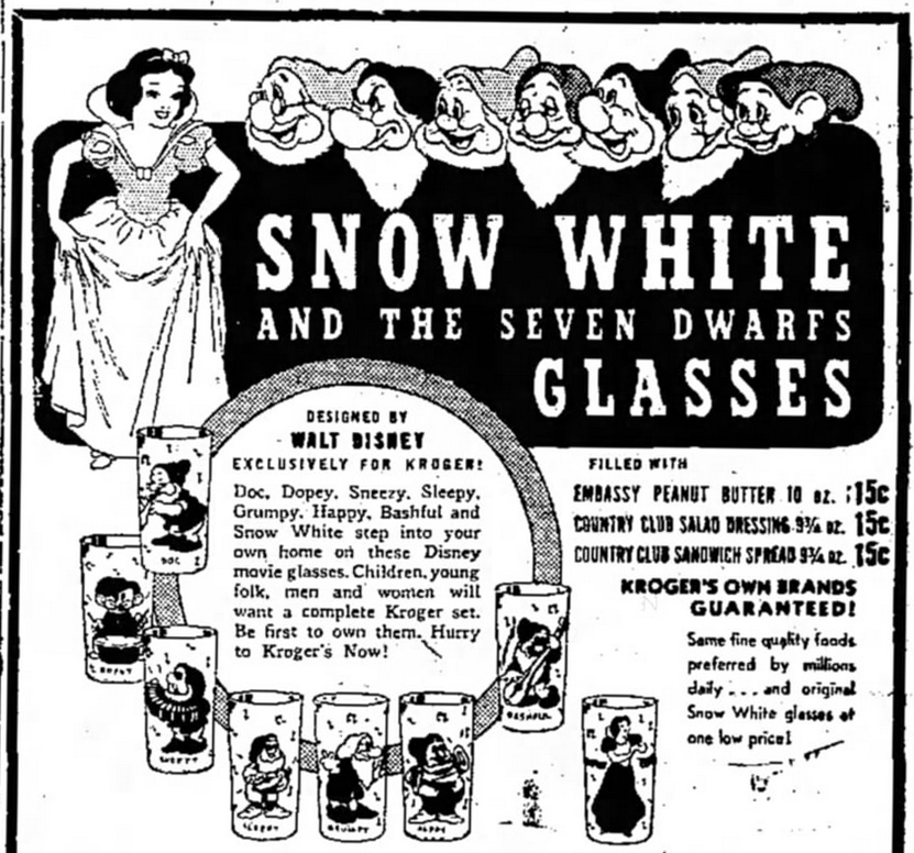 Filmic Light - Snow White Archive: 1938 Newspaper Ad for Snow White ...
