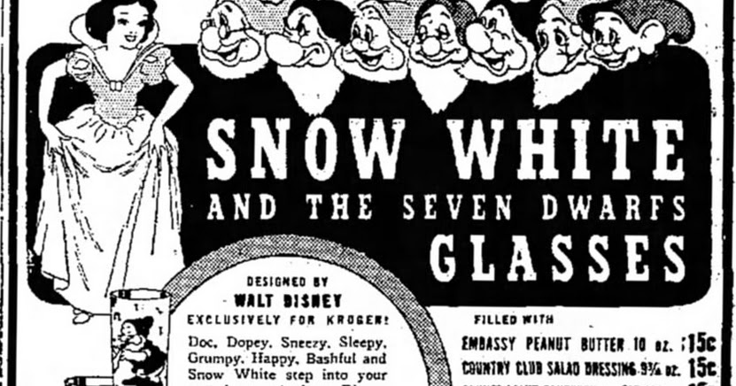 Filmic Light - Snow White Archive: 1938 Newspaper Ad for Snow White ...