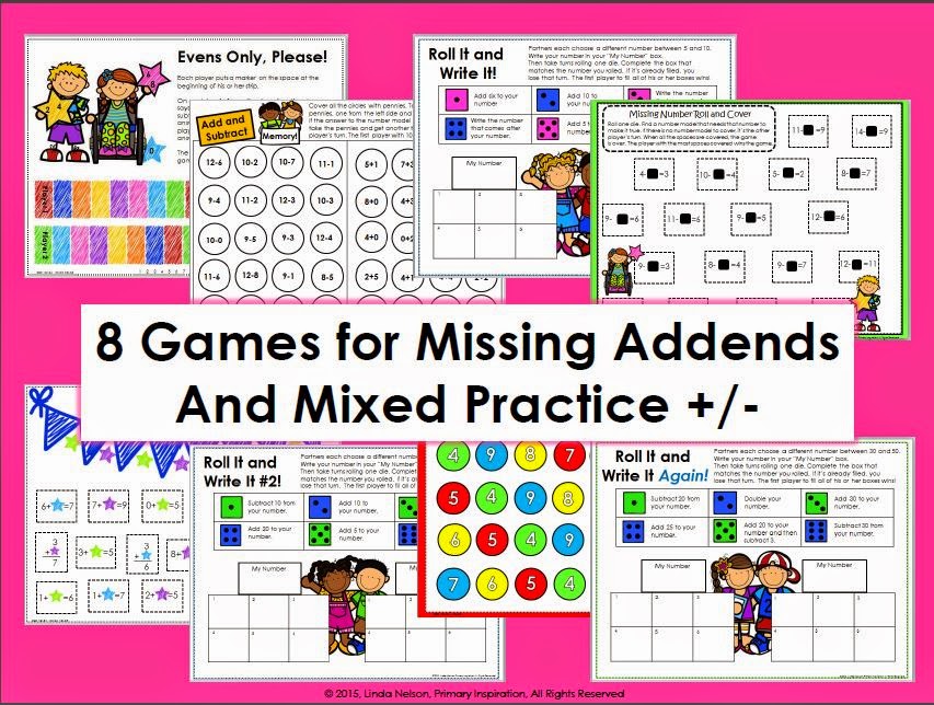 Primary Inspiration: No-Prep Math Games - A Giveaway!!