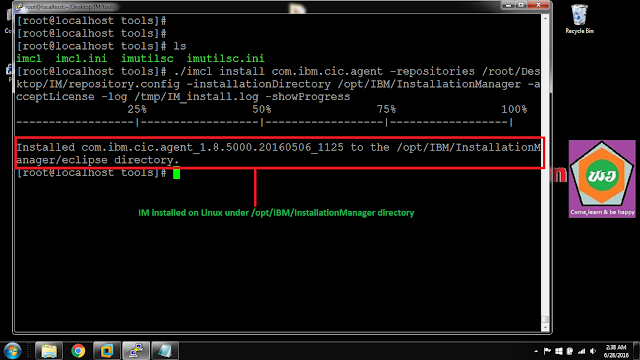 IBM WebSphere Application Server: installing installation manager (IM) v 1.8 by using the imcl ...