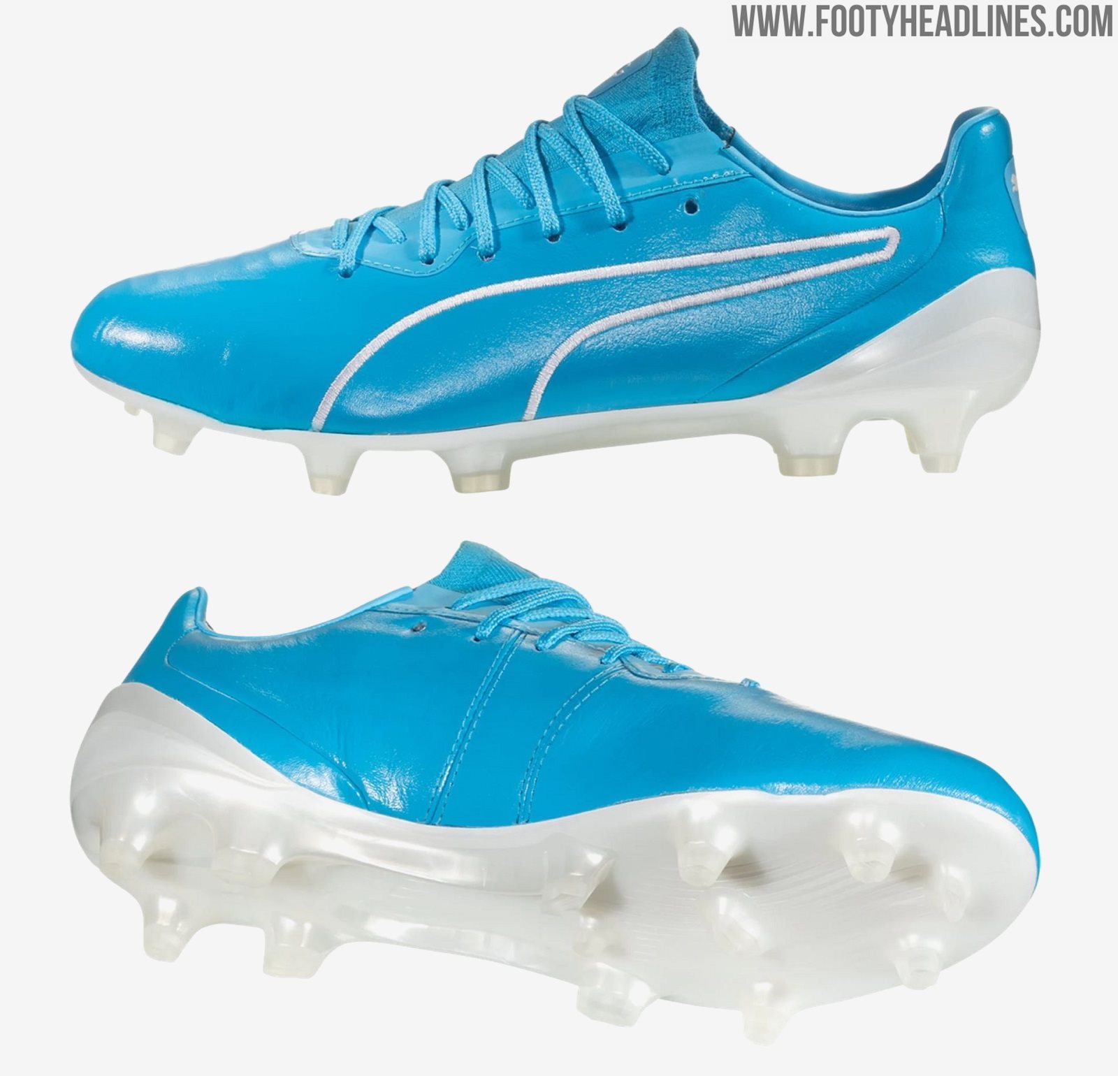 Guardiola Boots - Luminous Blue Puma King Platinum Boots Released ...