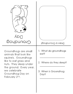 Ms. Lane's SLP Materials: Story Booklet - Groundhog Day