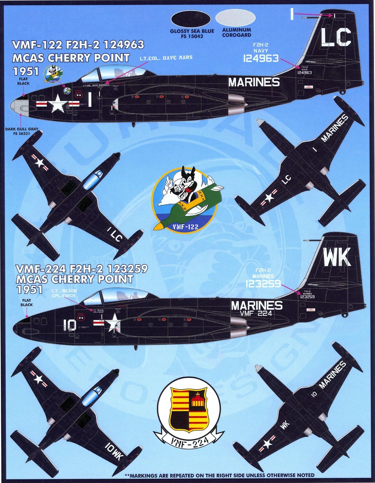 Oldsarges Aircraft Model blog: FH2 Banshee 1/48 decals