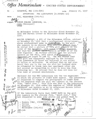 TRUE BURLESQUE: NEW Declassified FBI document from 1957. Hoover looks ...