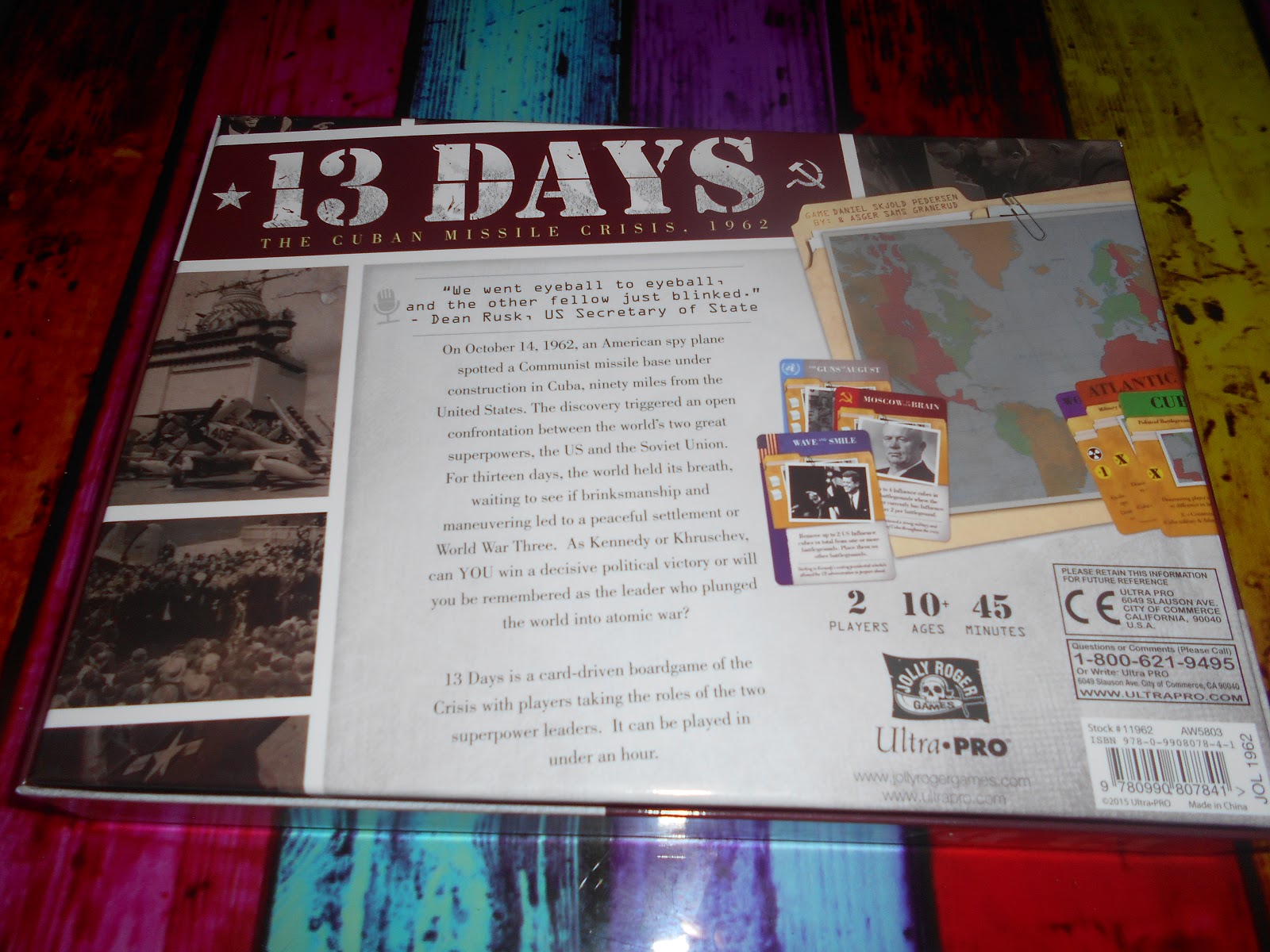 13 Days the Cuban Missile Crisis boardgame by Ultra Pro and Jolly Roger ...