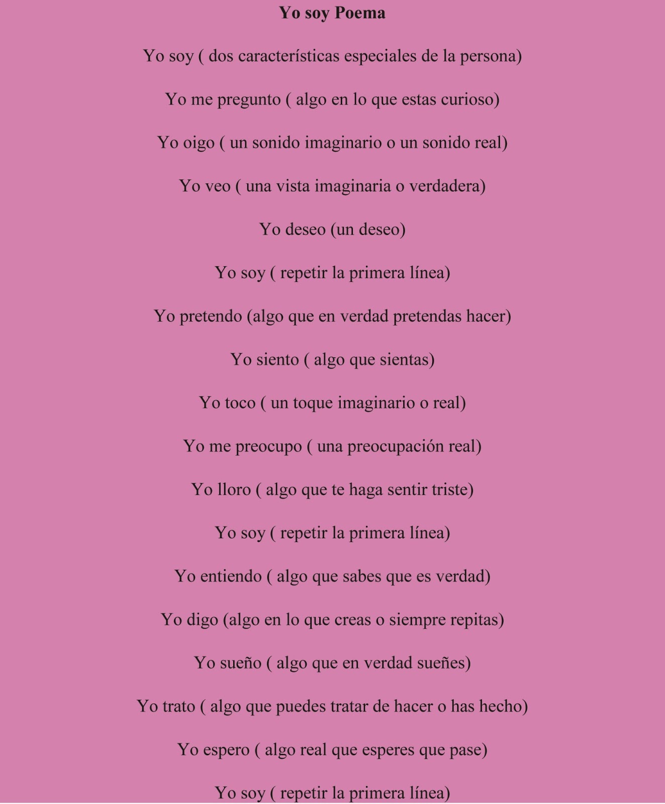 DEL ALMA AL AIRE: Poema YO SOY...................................